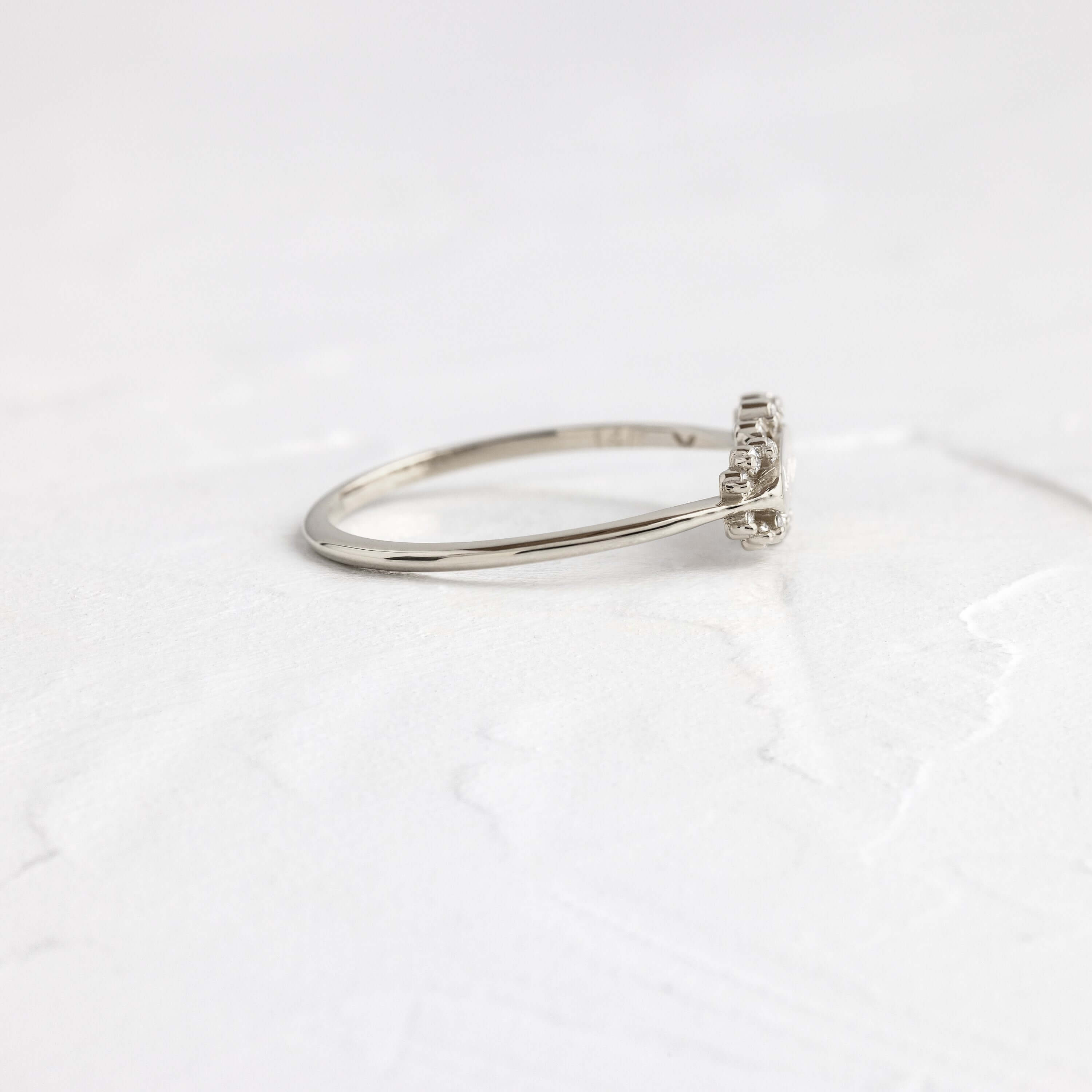 Filigree Signet Ring with Diamonds - Custom Handwriting Engraving by ...