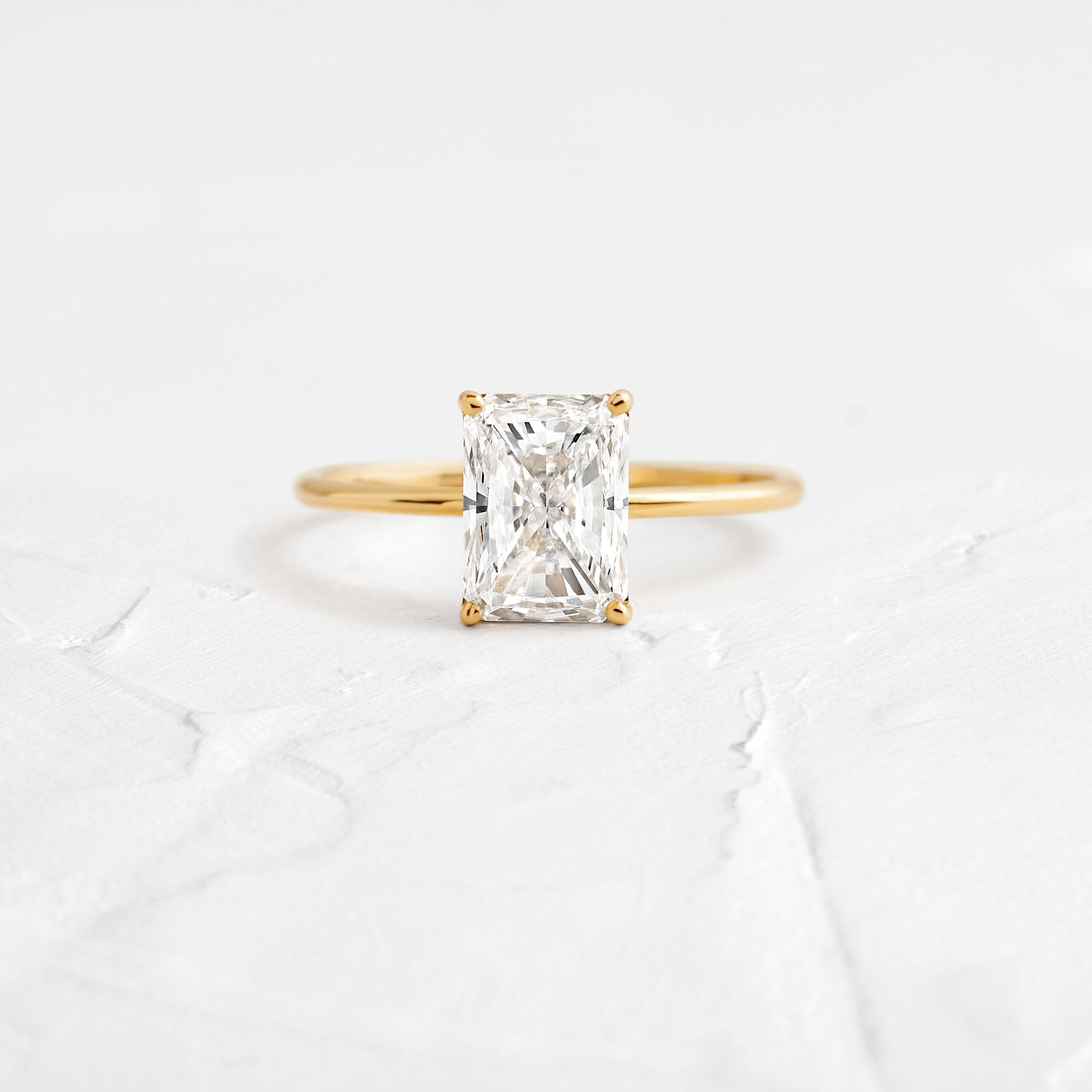 Whisper Ring, Radiant Cut Diamond - Melanie Casey