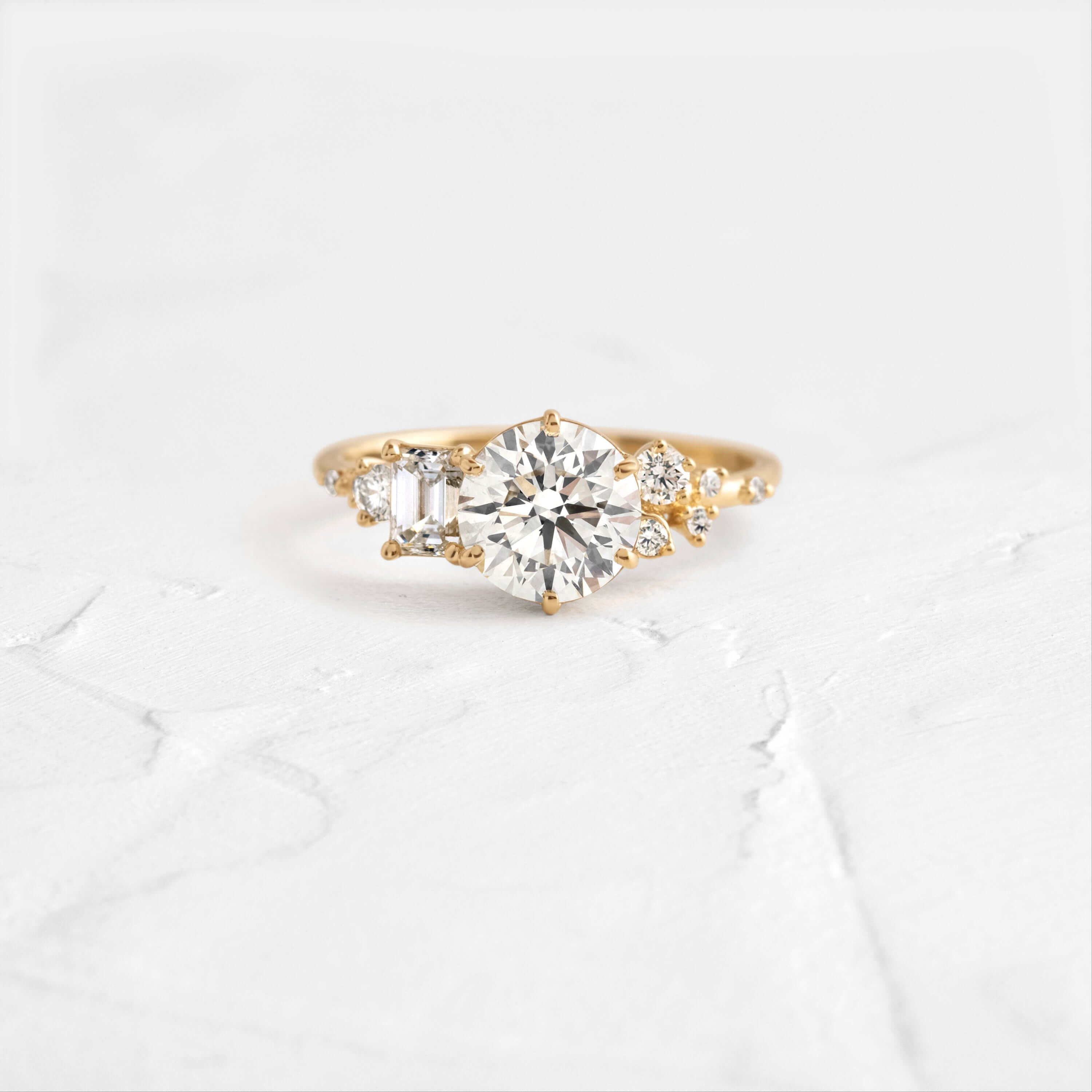 Flapper Ring | Unique Cluster Engagement Ring by Melanie Casey