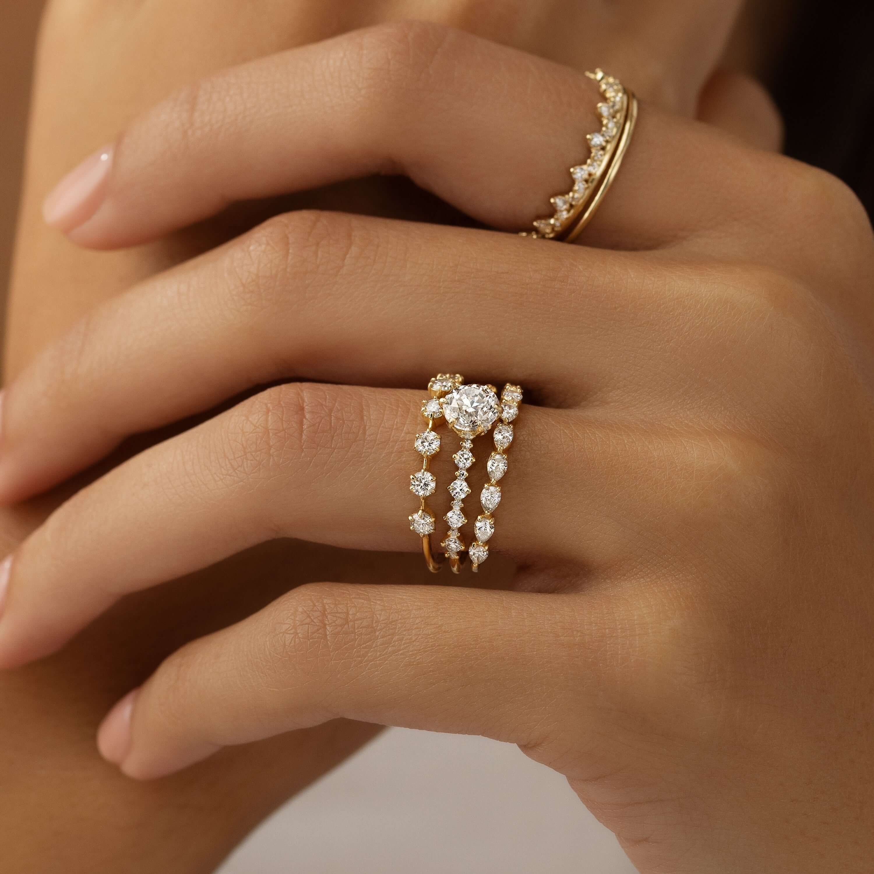 Wavelet Ring Round Cut Melanie Casey