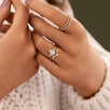 Snowdrift Ring with Pear Cut Diamond by Melanie Casey