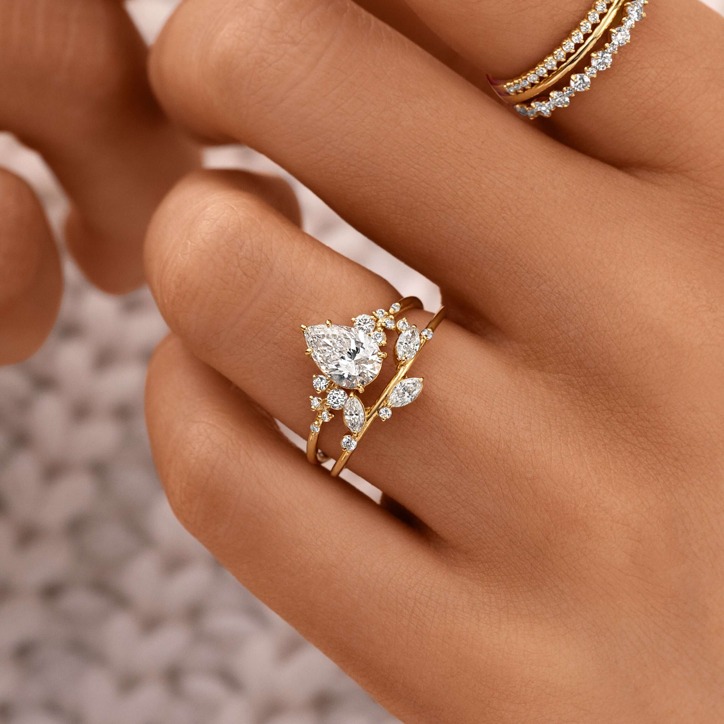 Snowdrift Ring, Pear Cut | Melanie Casey