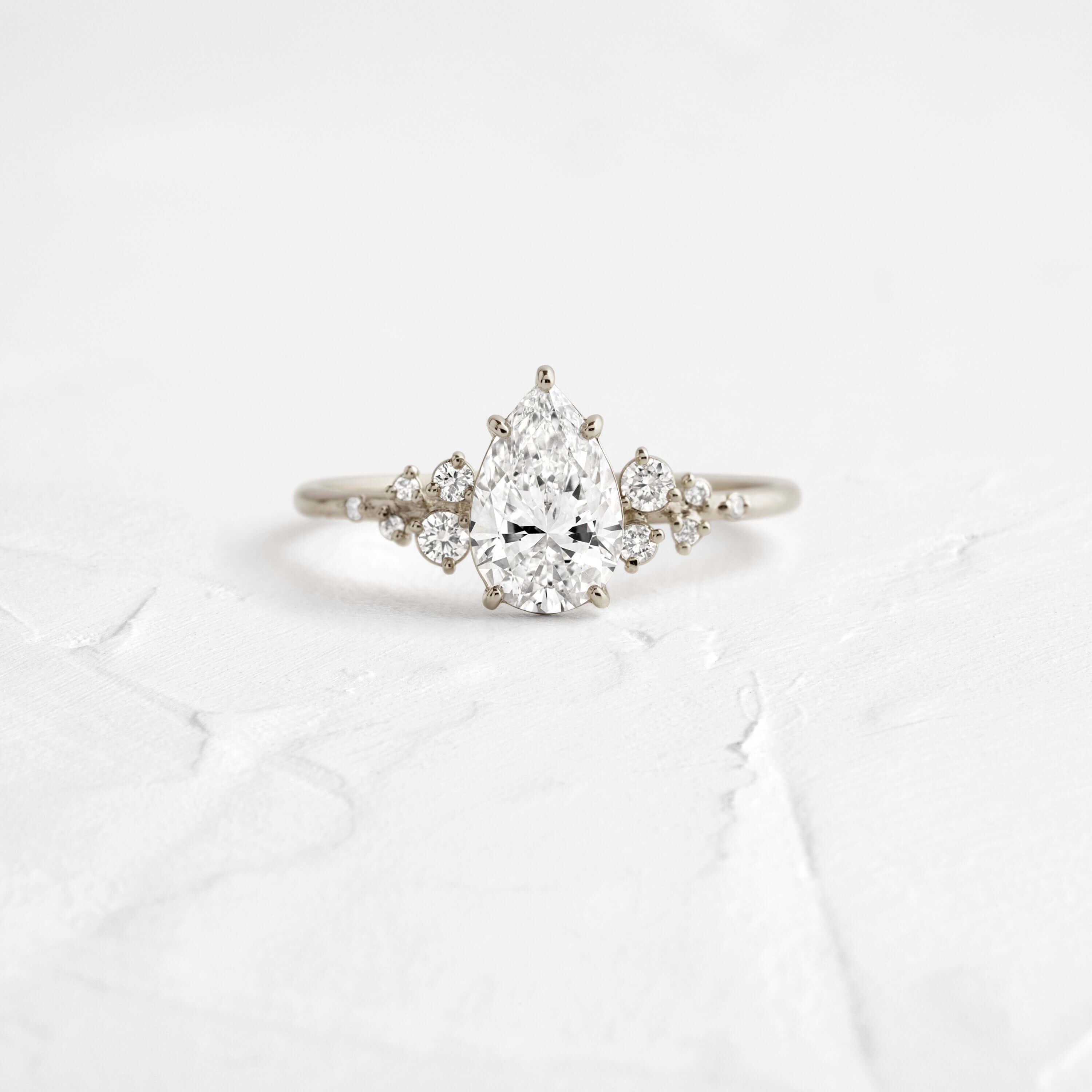 Snowdrift Ring, Pear Cut Diamond | Melanie Casey