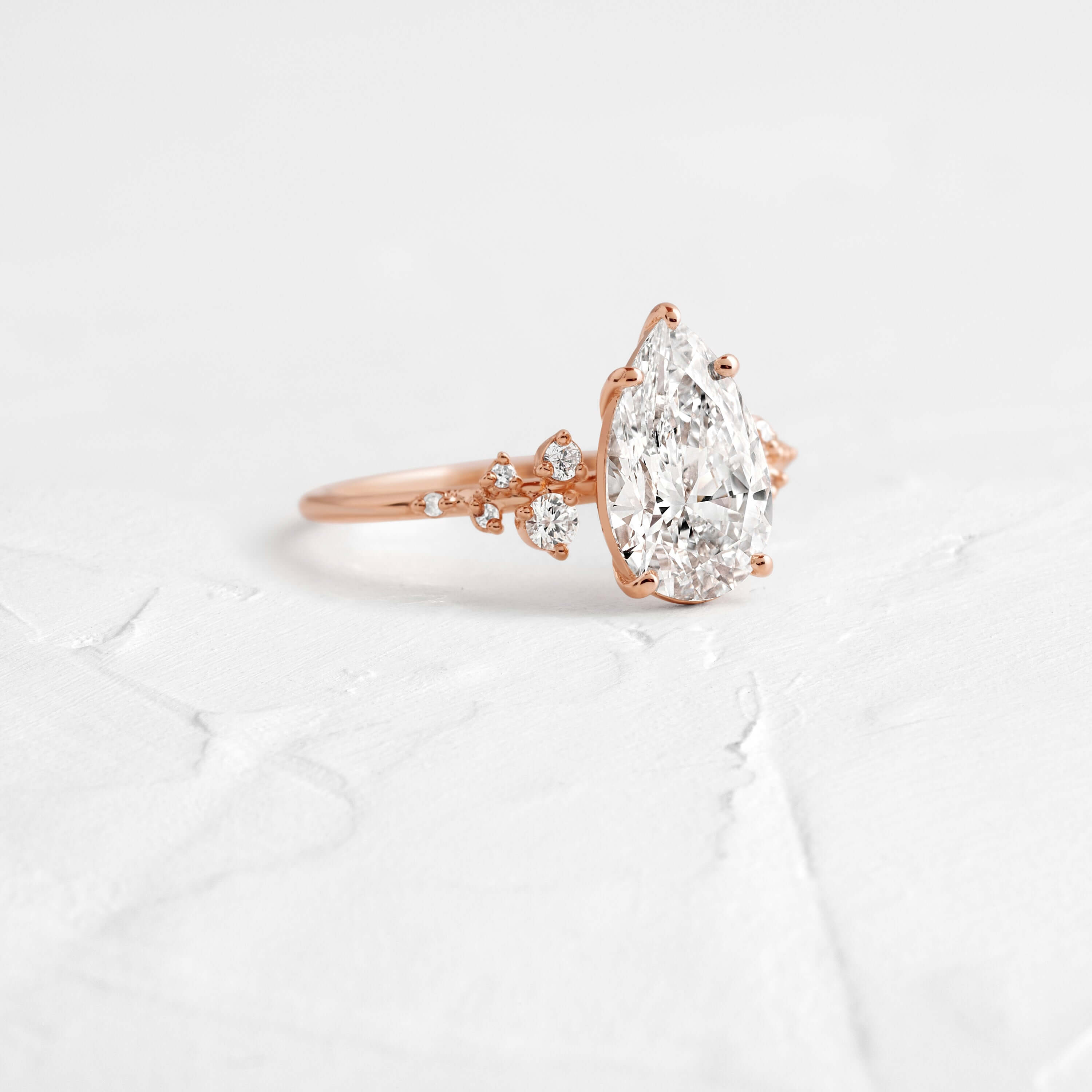 Snowdrift Ring, Pear Cut Diamond | Melanie Casey