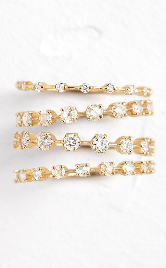 Petite Diamond Distance Band | Handcrafted Wedding Band – Melanie Casey